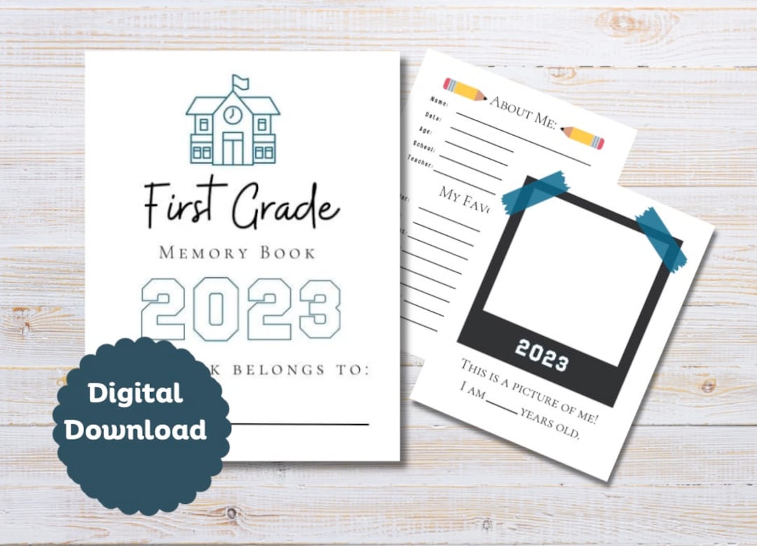 CUSTOM Grade School Keepsake, School Keepsake, Memory Book PDF, School ...