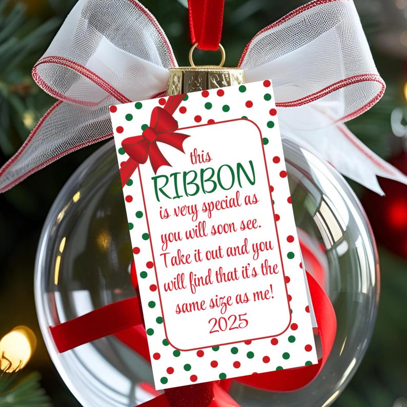 Height Keepsake Ornament Tag: Ribbon Growth Tracker - Etsy