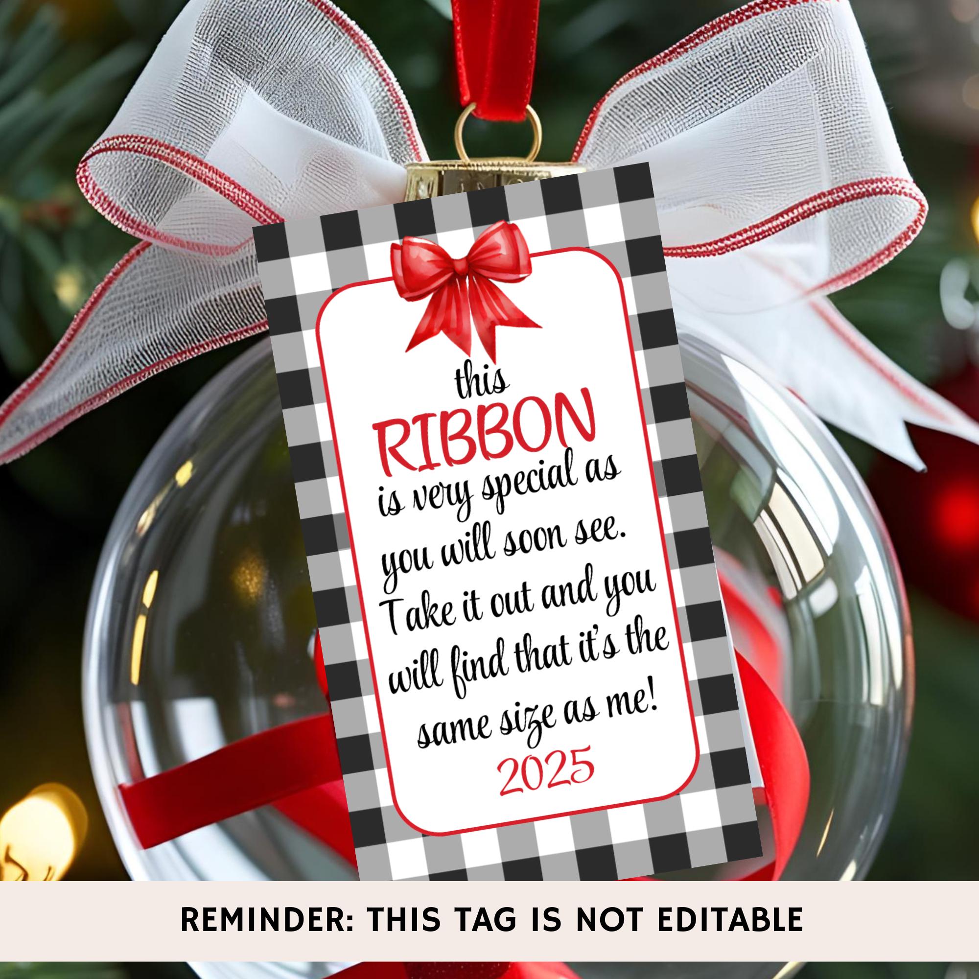 Height Keepsake Ornament Tag: Ribbon Growth Tracker - Etsy