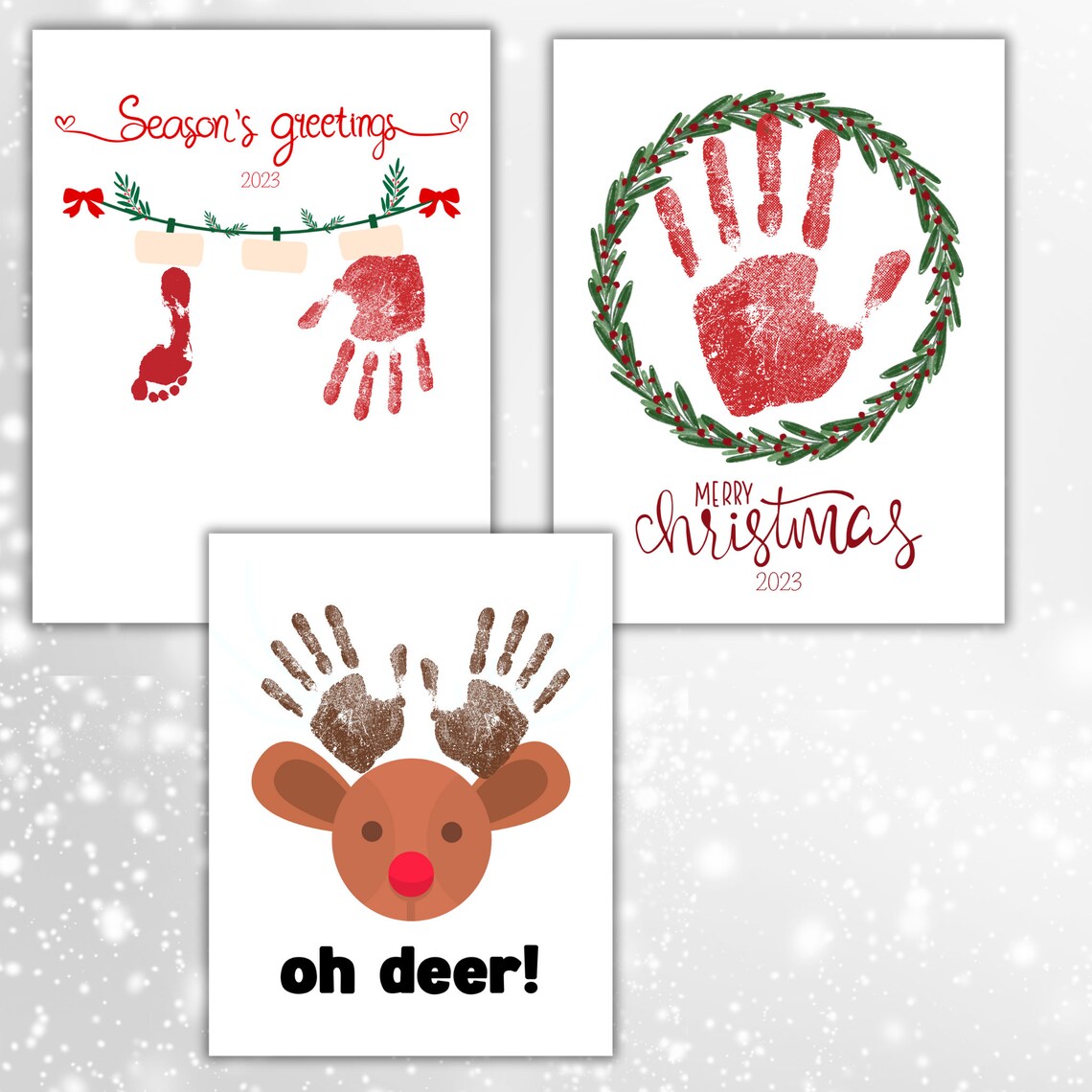 Handprint Craft, Handprint Art, Family Handprint Art, Christmas ...