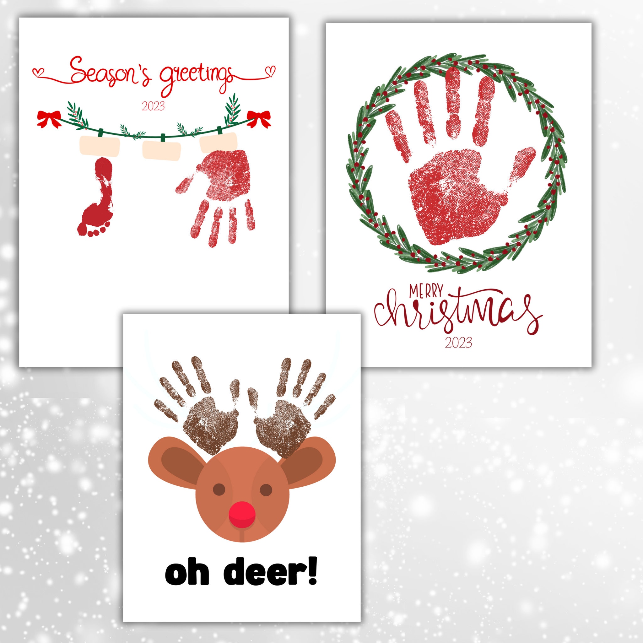 Handprint Craft, Handprint Art, Family Handprint Art, Christmas ...