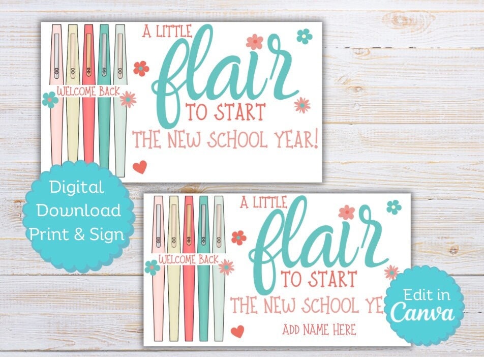 Back to School Teacher Gift Tag, Thank You Teacher Tag, First Day of ...