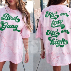 Bird Gang, Retro Eagles Svg, Kelly Green Eagles, Hit Em Low Hit Em High ...