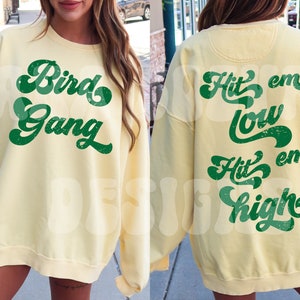 Bird Gang, Retro Eagles Svg, Kelly Green Eagles, Hit Em Low Hit Em High ...