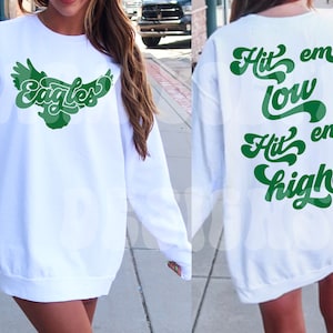 Kelly Green Eagles Png, Hit Em Low Hit Em High, Retro Eagles Svg ...