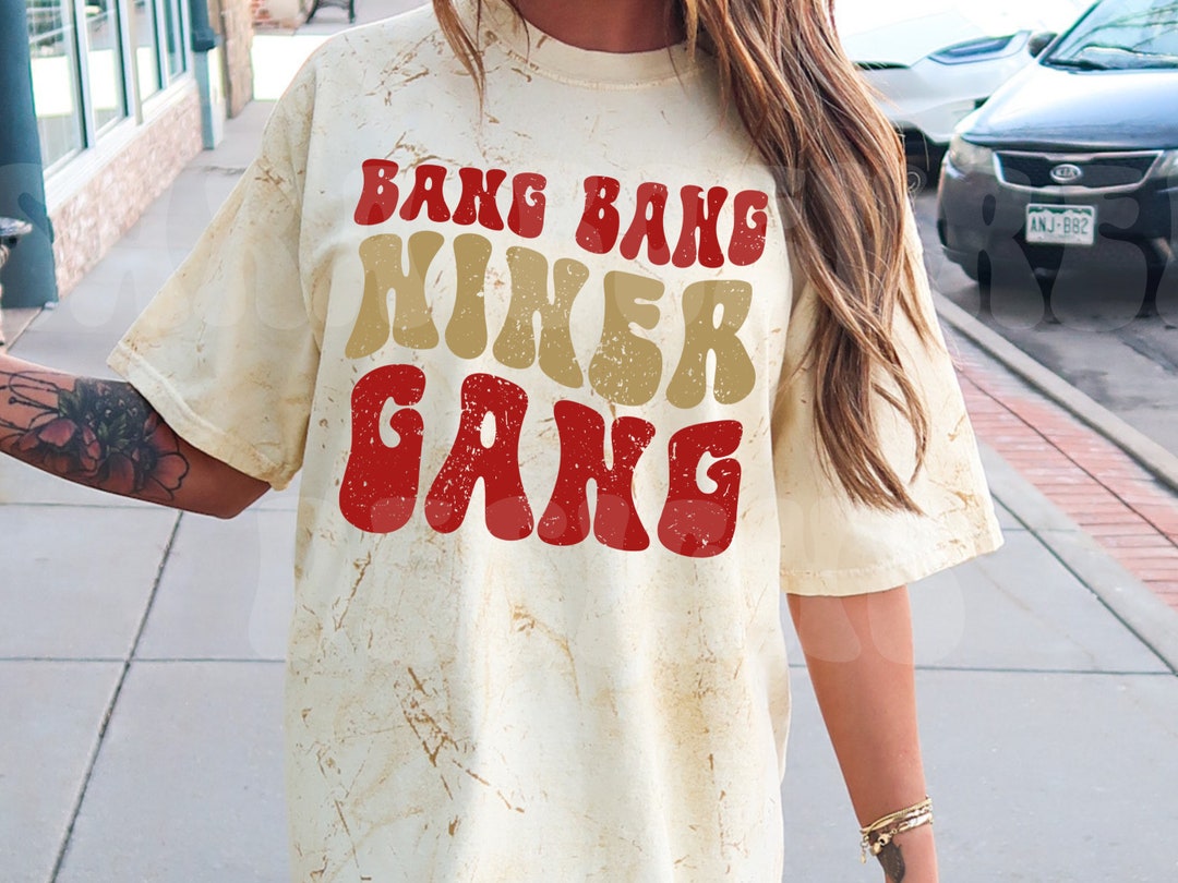 Bang Bang Niner Gang, Niner Gang Png, Distressed Niner Retro Logo ...