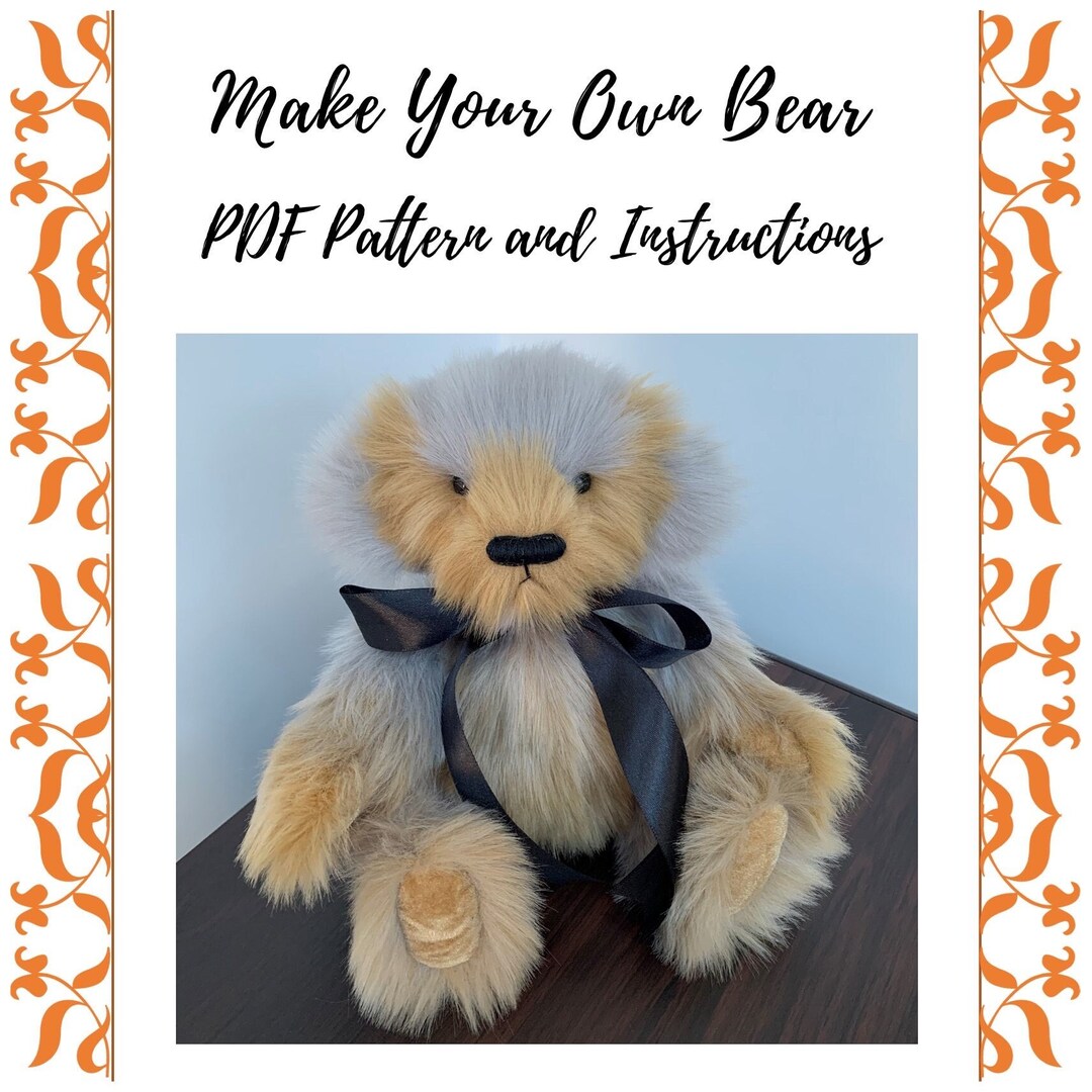Make Your Own Bear Digital PDF Pattern and Instructions - 10.5inch ...