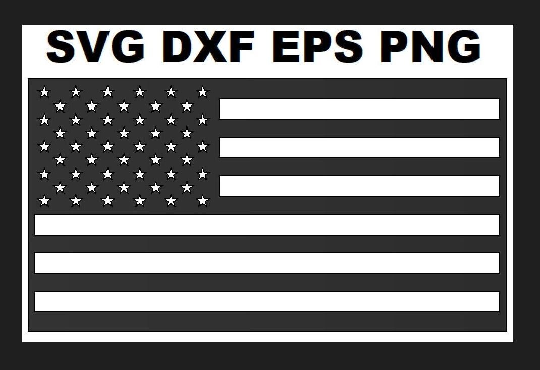 American Flag DXF/SVG - Laser CNC Plasma Waterjet - Patriotic Svg ...