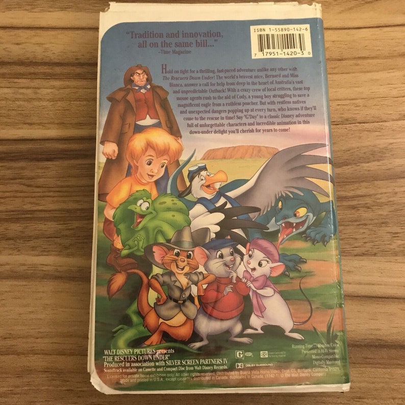The Rescuers Down Under (VHS, 1991) - Etsy