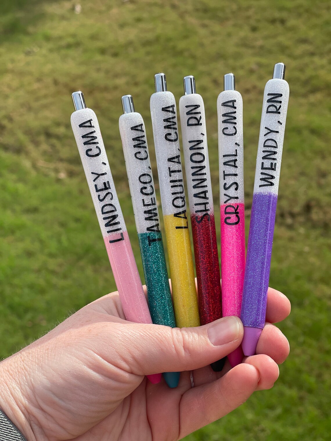 Glitter Syringe Gel Pen || Refillable Personalized Gel Pens || Nurse ...