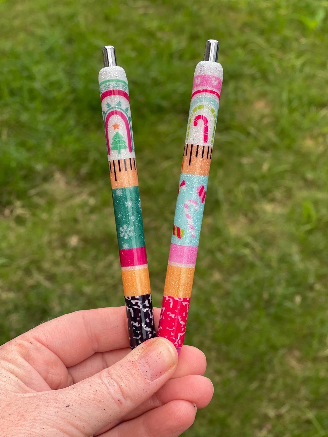Holiday Teacher Gel Pens || Refillable Personalized Gel Pen Pencils ...