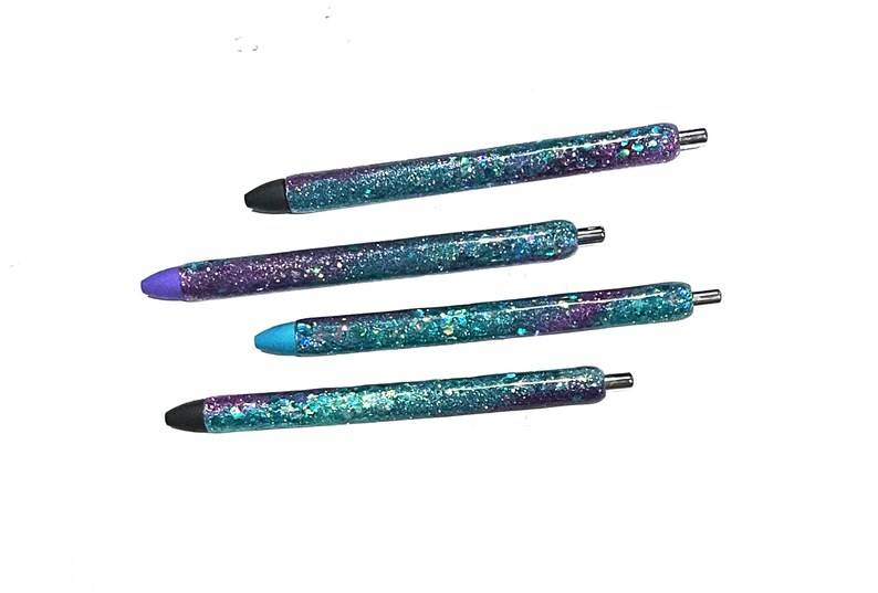 Mermaid Glitter Swirl Gel Pens || Refillable Personalized Gel Pen ...