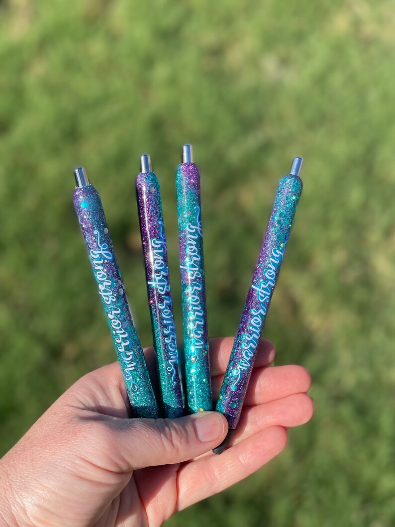 Mermaid Glitter Swirl Gel Pens Refillable Personalized Gel - Etsy