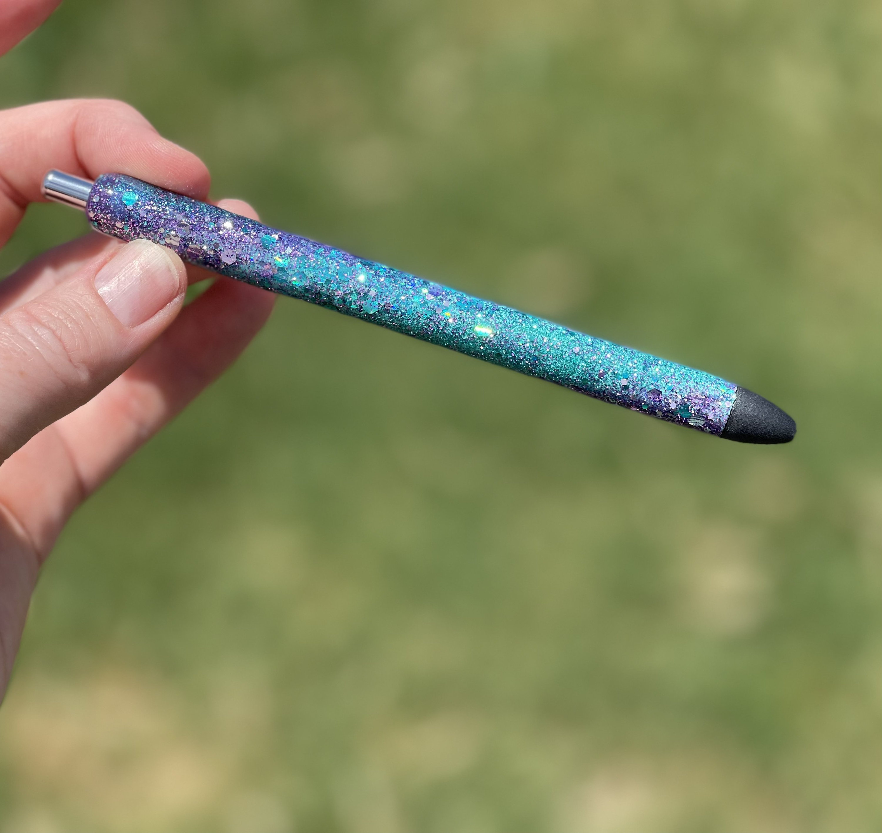 Mermaid Glitter Swirl Gel Pens || Refillable Personalized Gel Pen ...