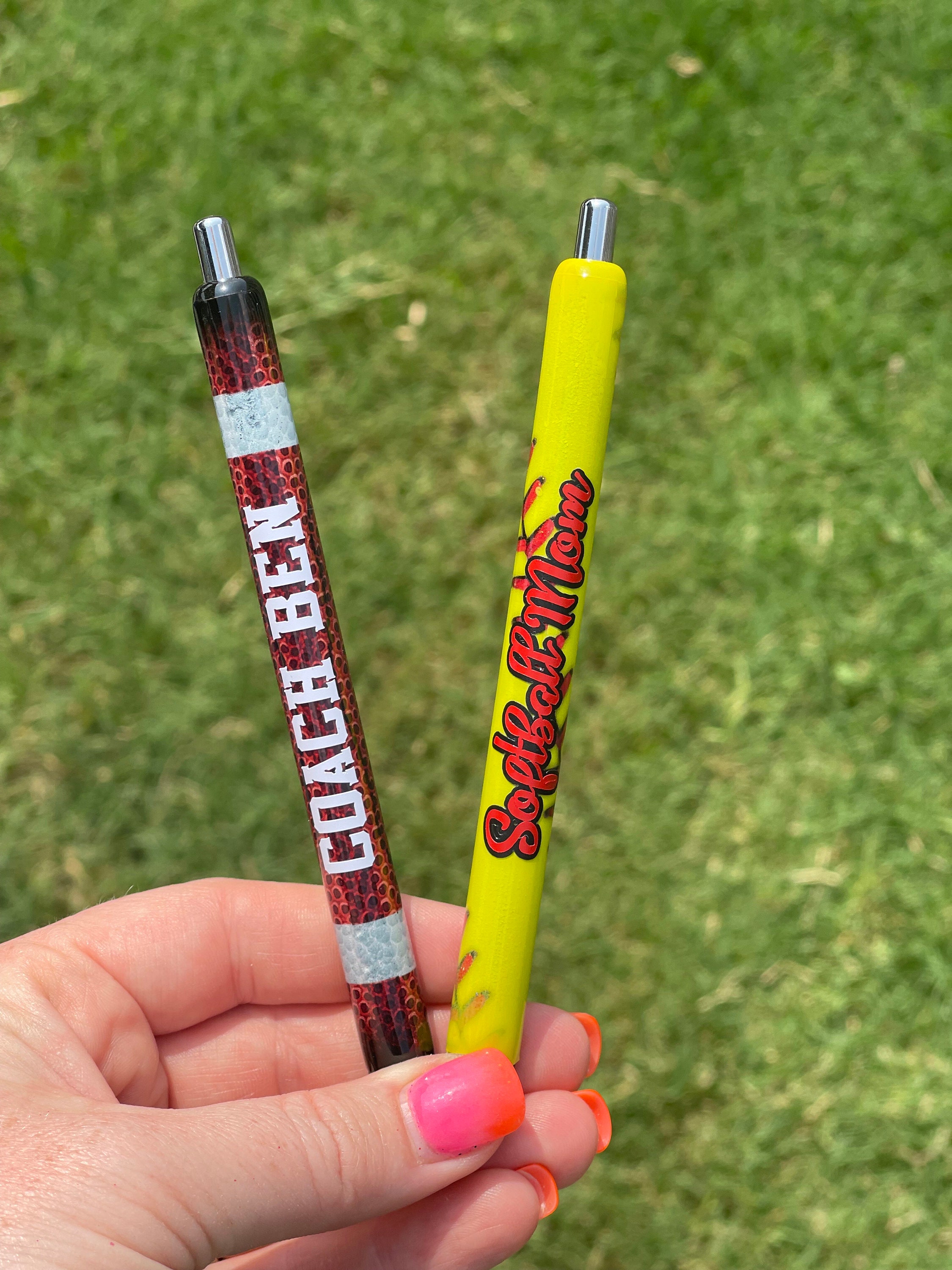 Custom Sports Ball Pens || Refillable Personalized Gel Pens ...