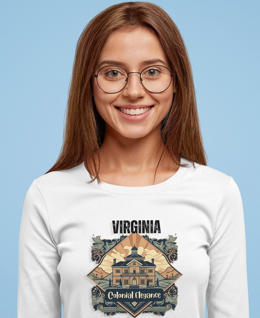 Virginia Colonial Elegance Shirt Womens Virginia Shirt - Etsy