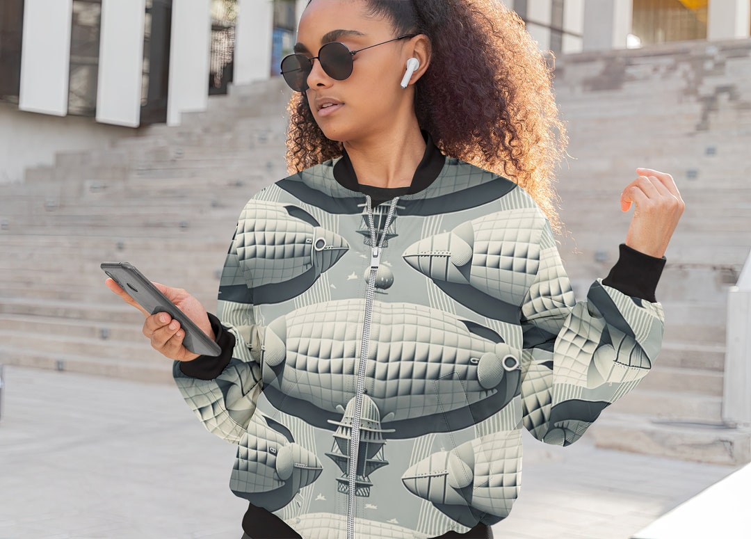 Classic Zeppelin Bomber Jacket for Women - Retro Bomber Jacket ...