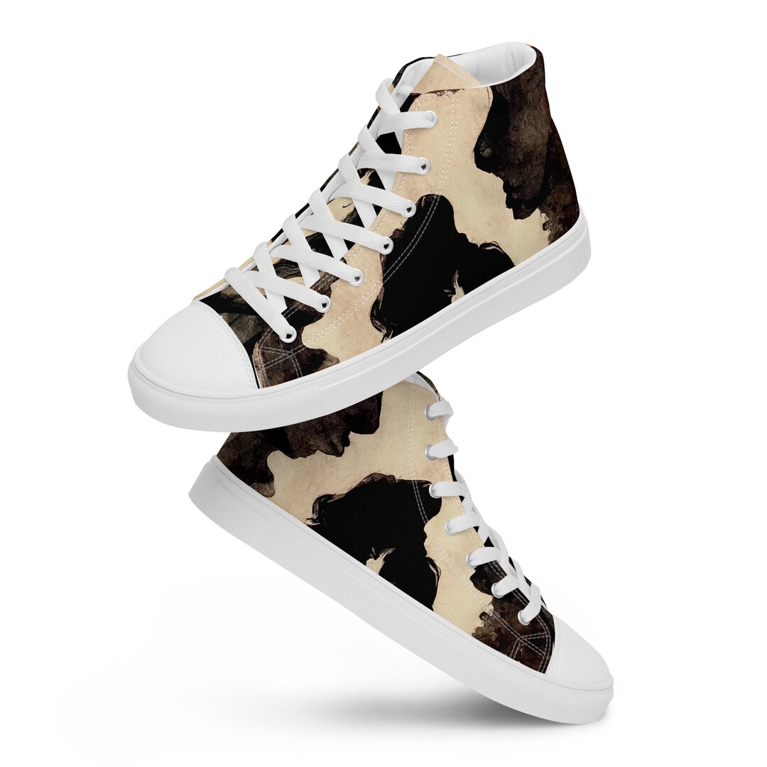Anatomy of Love: Men's High Top Canvas Shoes Trippy Men's Streetwear ...