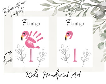 Flamingo Handprint Craft - Etsy