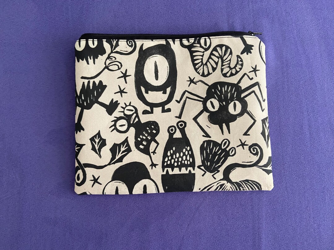 Large Monster Zipper Pouch - Etsy