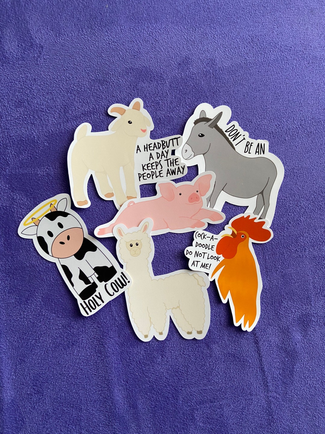 Farm Animal Sticker Set - Etsy