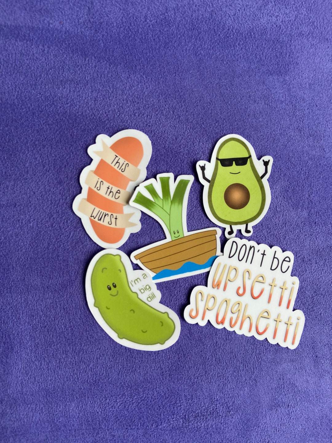 Food Puns Sticker Set - Etsy