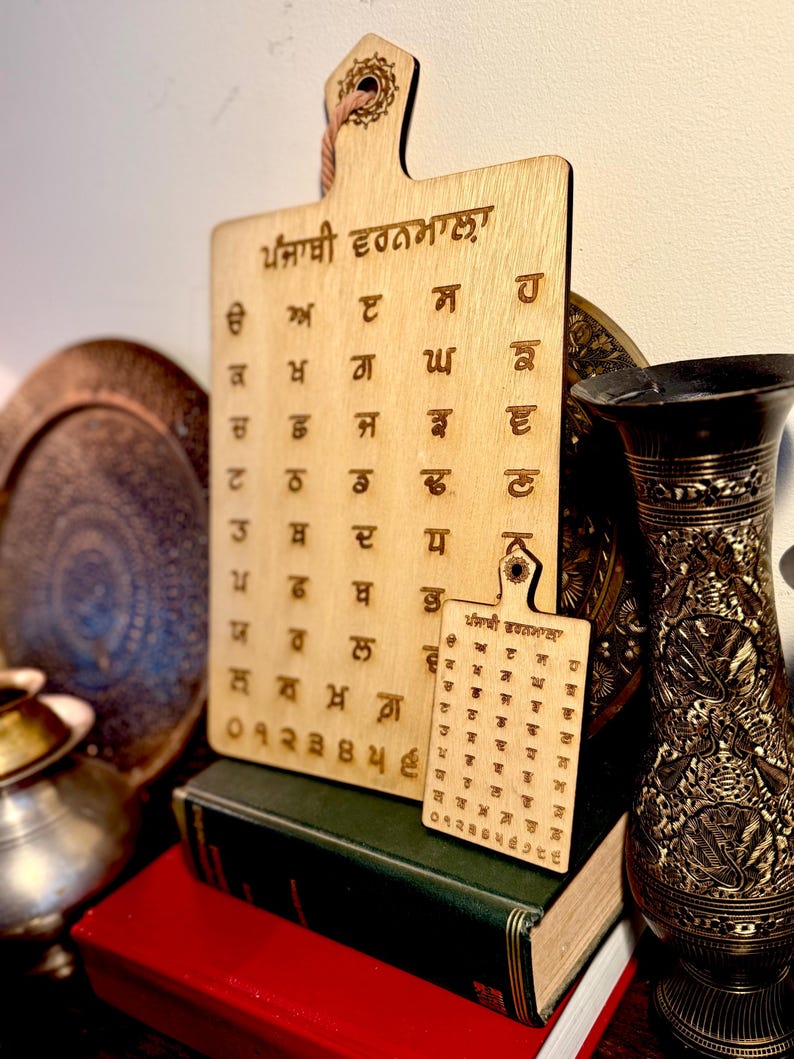 Punjabi Alphabets Wooden Plaque, Gurmukhi Varnmala - Etsy