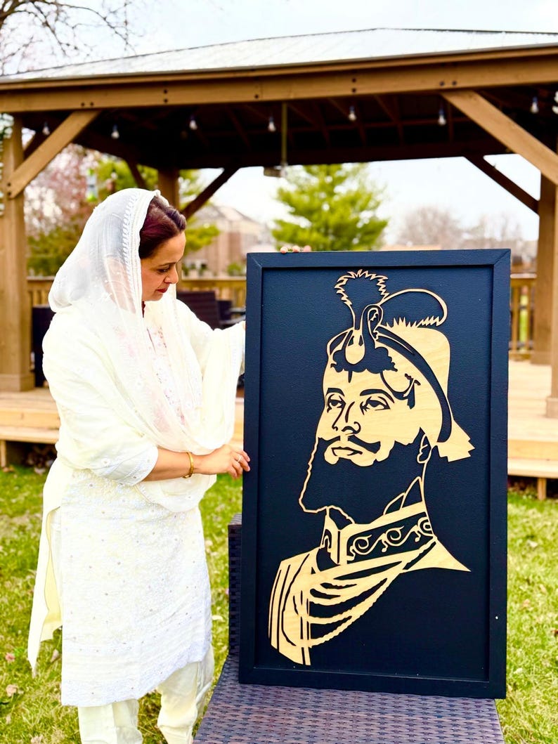 Guru Gobind Singh Ji Wooden Laser Cut Wall Art, Sikhi Decor - Etsy