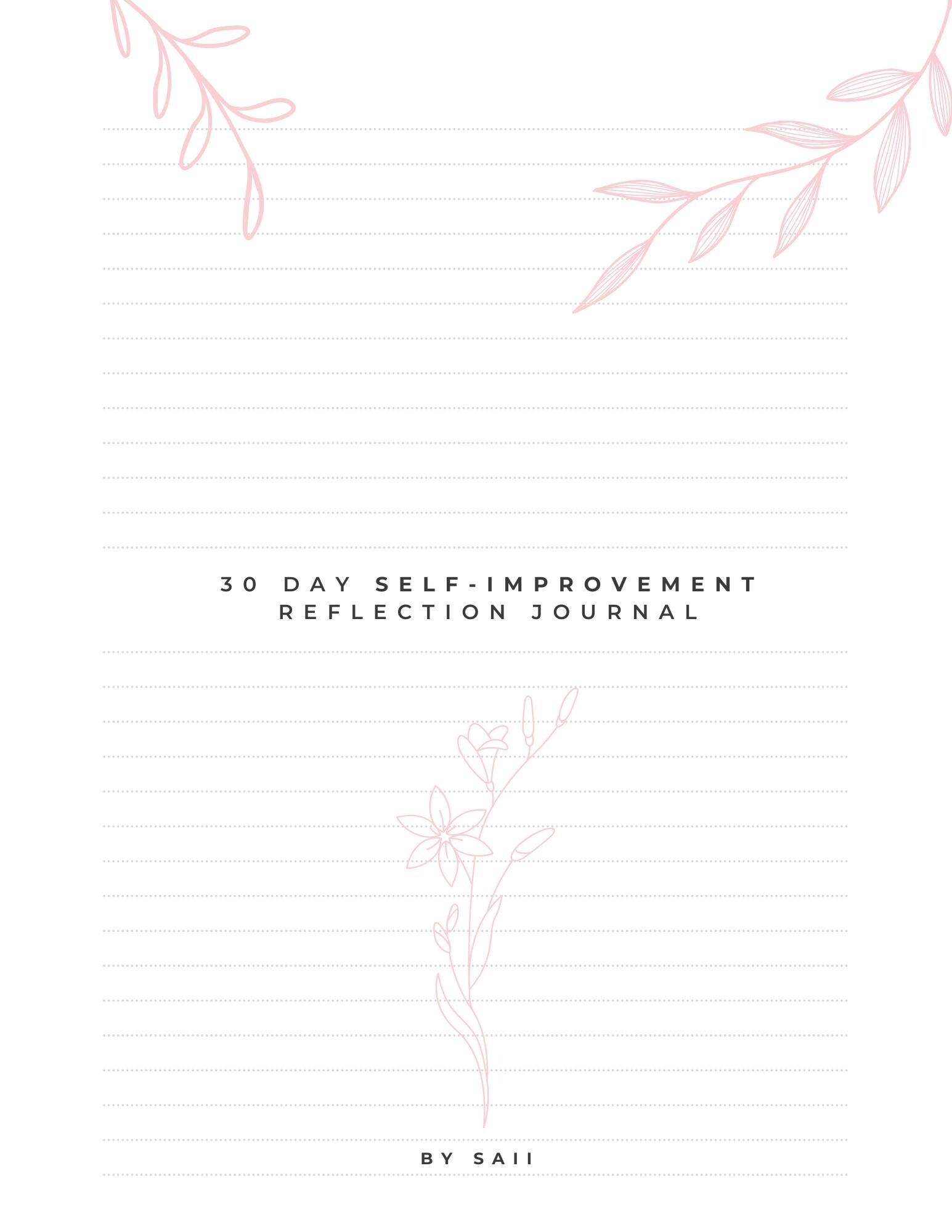 30 Day Self-reflection Journal | Digital Printable Aesthetic Journal ...