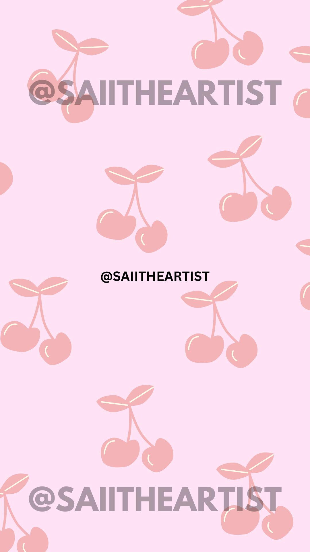 Pink Cherry Digital Wallpaper for Lock Screen | Home Screen | Content ...