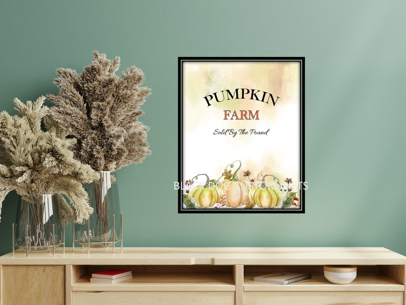 Pumpkin Autumn Art Print, Watercolor Pumpkin Print, Fall Printable Wall ...