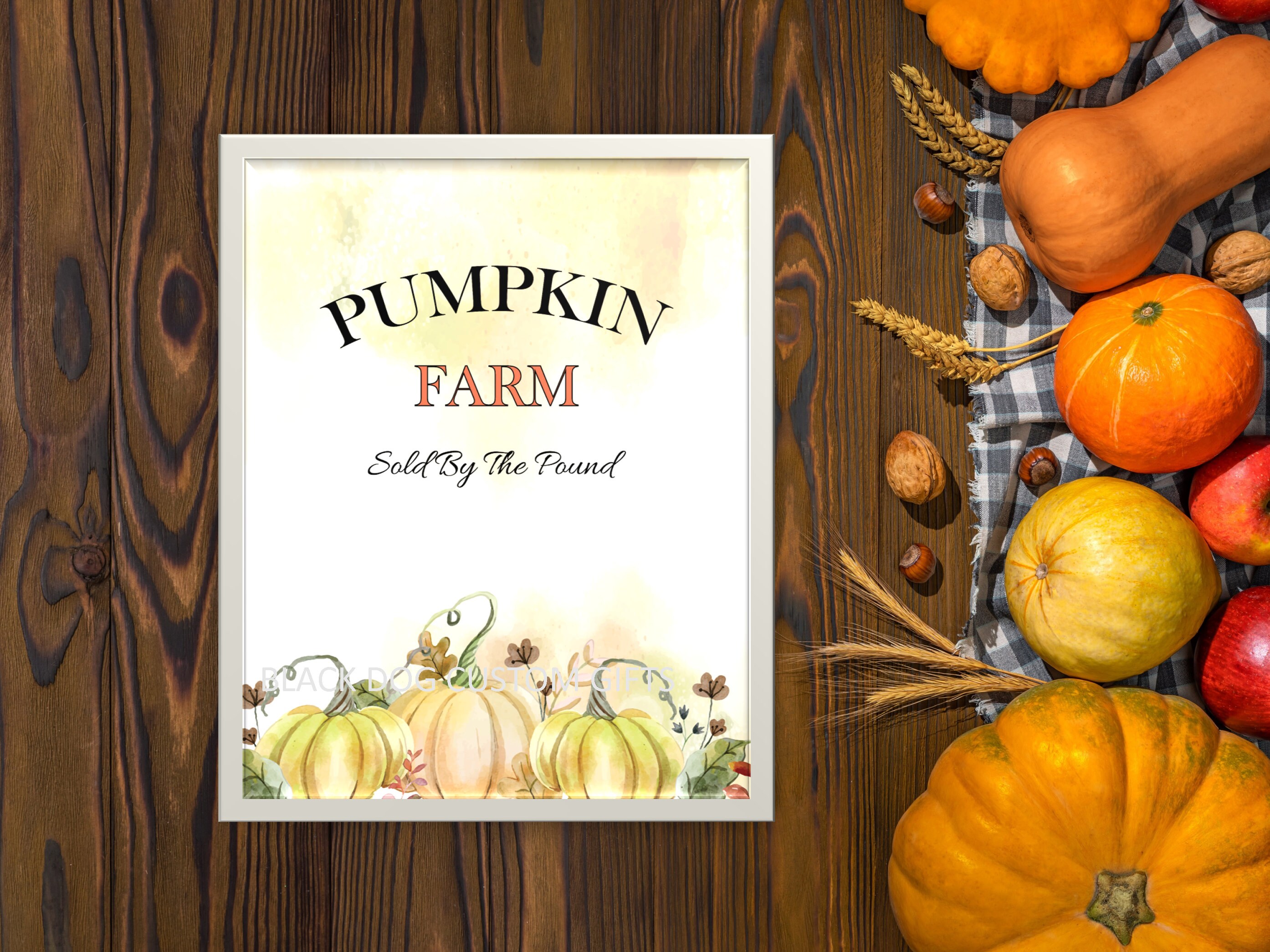 Pumpkin Autumn Art Print, Watercolor Pumpkin Print, Fall Printable Wall ...