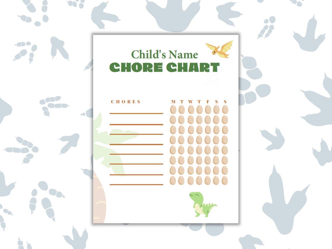 Editable Dinosaur Reward Chart for Kids, Girl Dinosaur Routine Chart ...