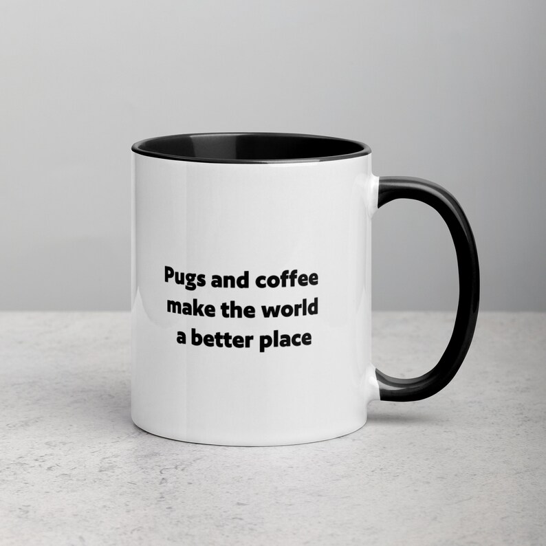Black Pug Coffee Mug Pug Mug Pug Gift Pug Coffee Mug Pug - Etsy