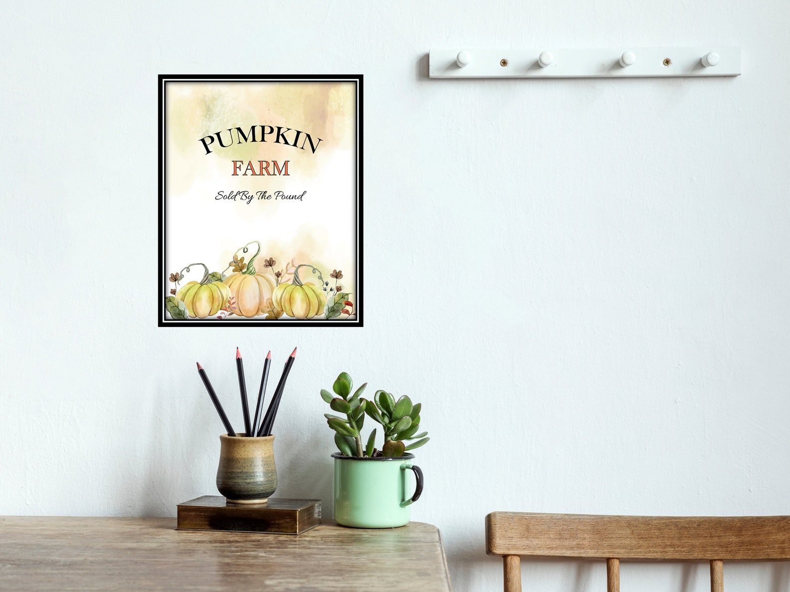 Pumpkin Autumn Art Print, Watercolor Pumpkin Print, Fall Printable Wall ...