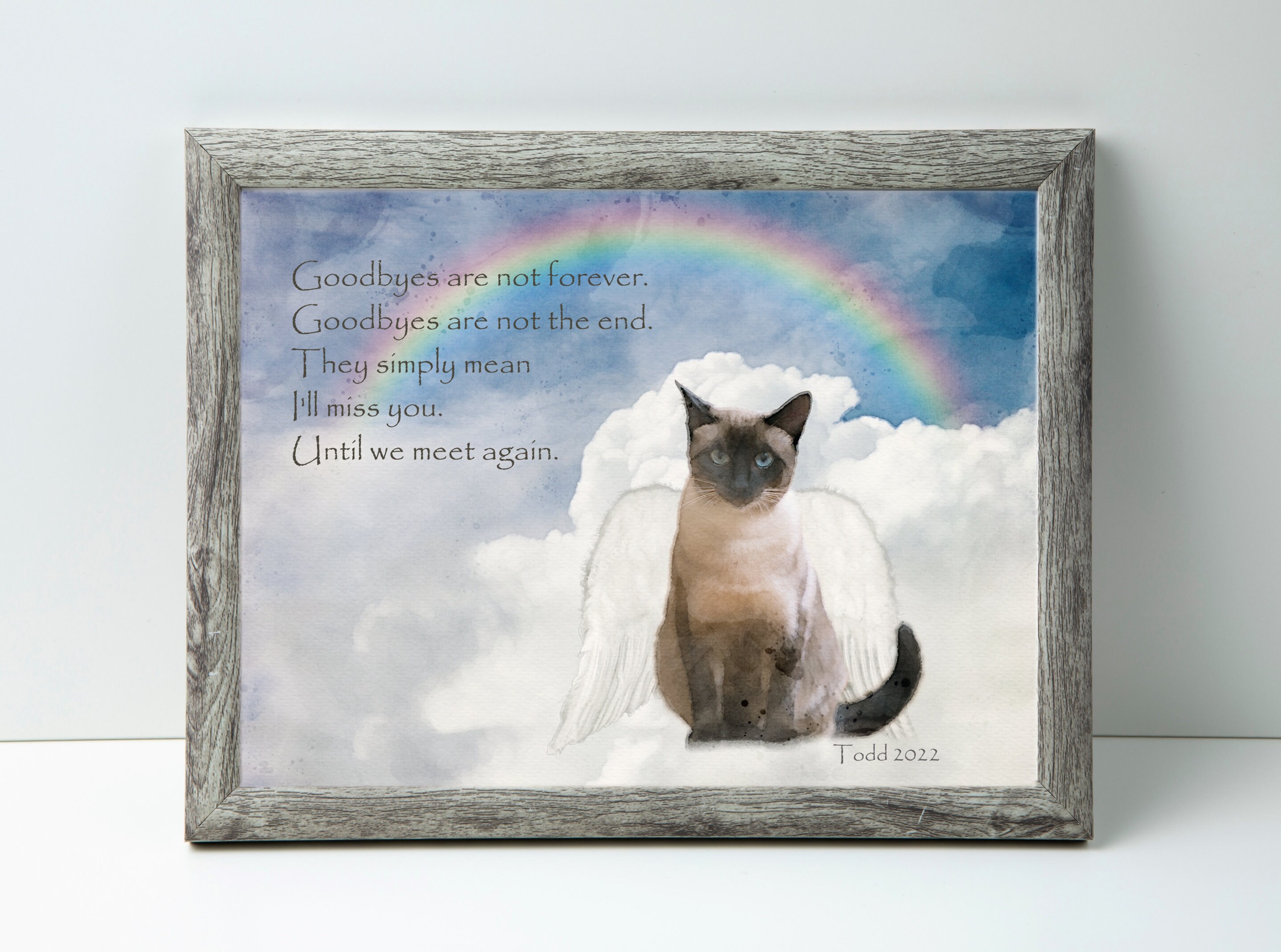Personalized Pet Angel Wings, Portrait From Photo, Watercolor Pet ...