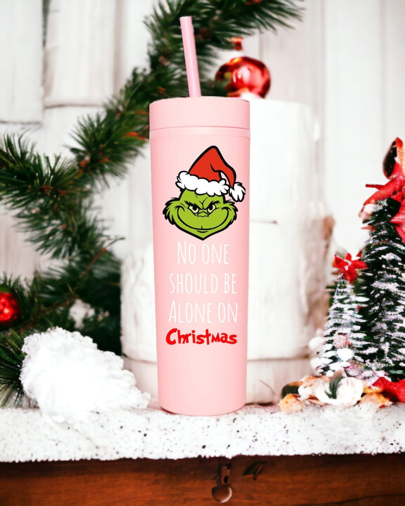 Grinch Tumbler Cup, Coffee Tumbler Cup, Personalized Christmas Tumbler ...