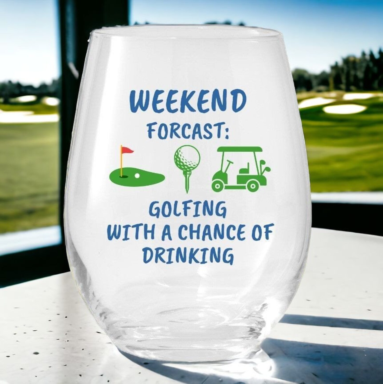 Golf Wine Glass | Whiskey Golf Glass | 19th Hole Golf | Custom Wine ...