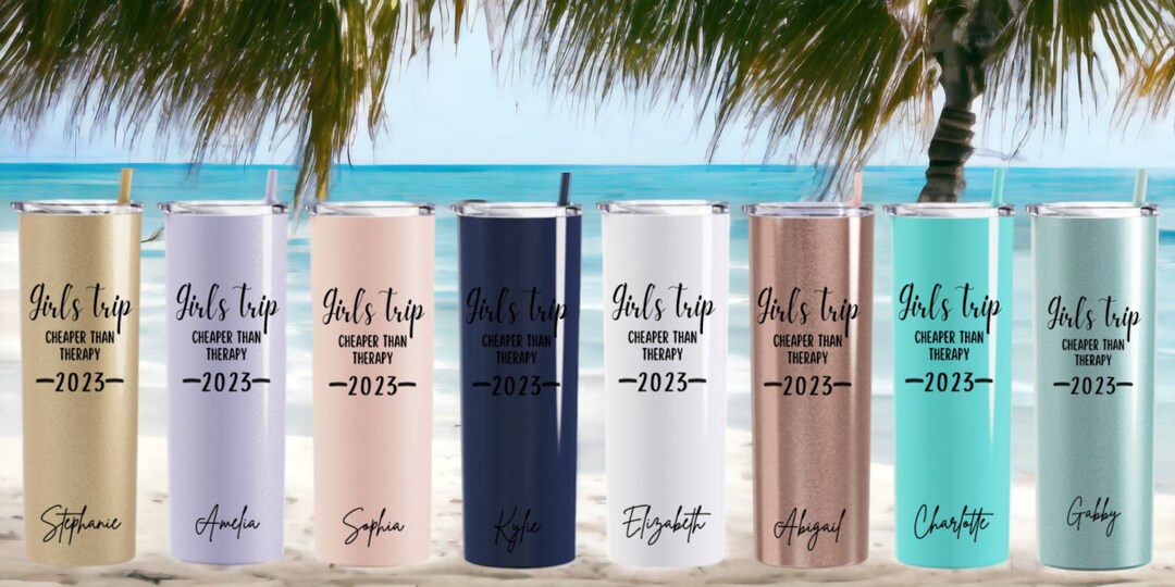 Girls Trip Tumbler Cup, Personalized Bridesmaid Girls Weekend Cup ...