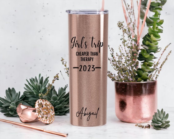Girls Trip Tumbler Cup, Personalized Bridesmaid Girls Weekend Cup ...
