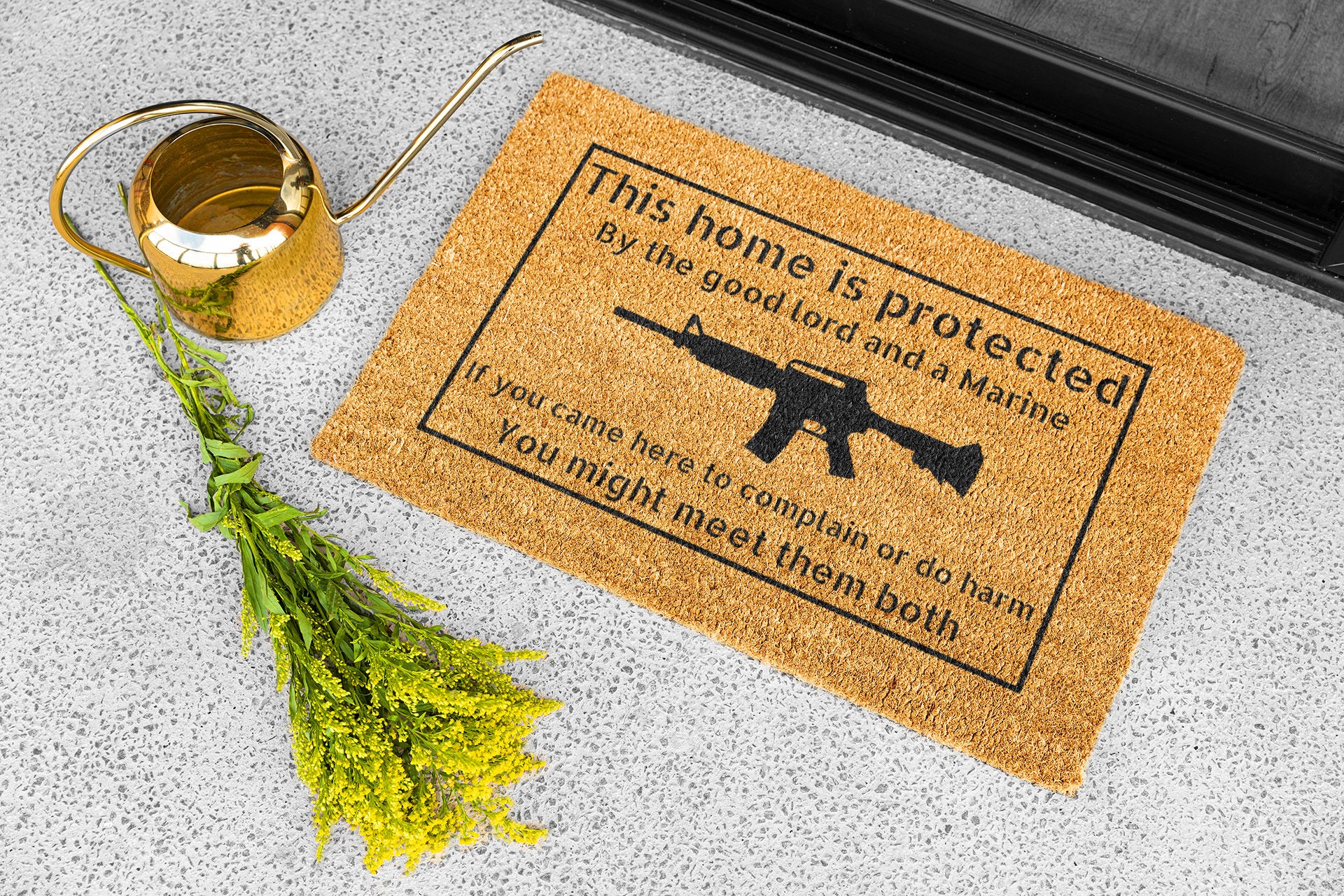 Marine Decorations| Military Doormat | This Home is Protected Doormat ...