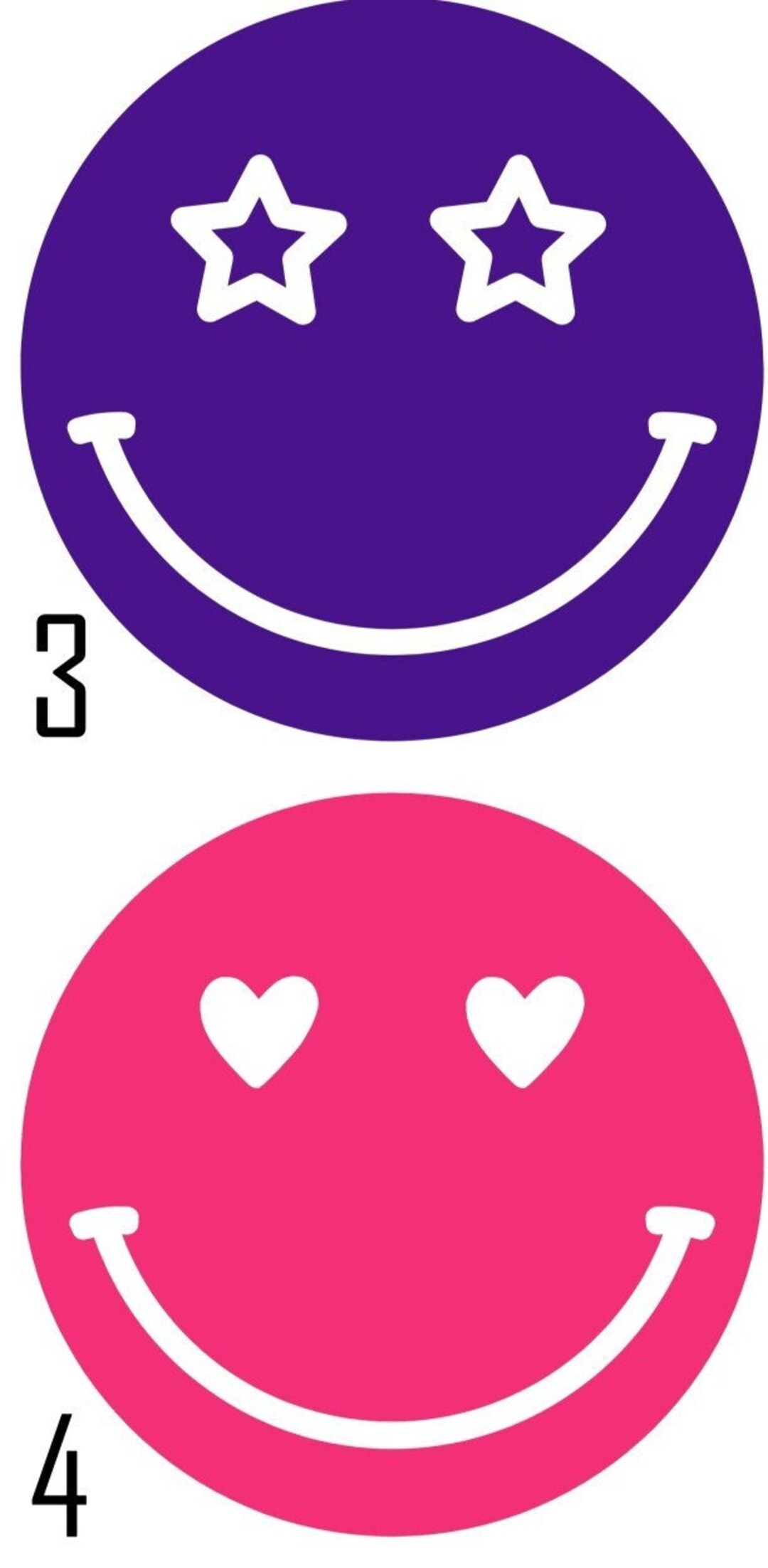 Smiley Face Decals for Cars Windows Laptops Mirrors Water - Etsy