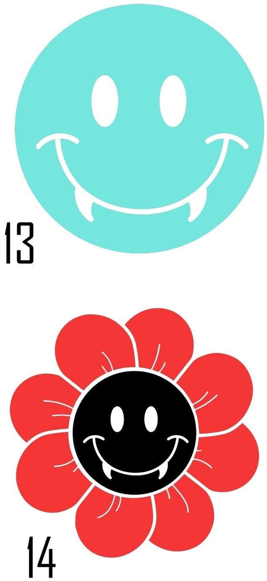 Smiley Face Decals for Cars, Windows, Laptops, Mirrors, Water Bottles ...