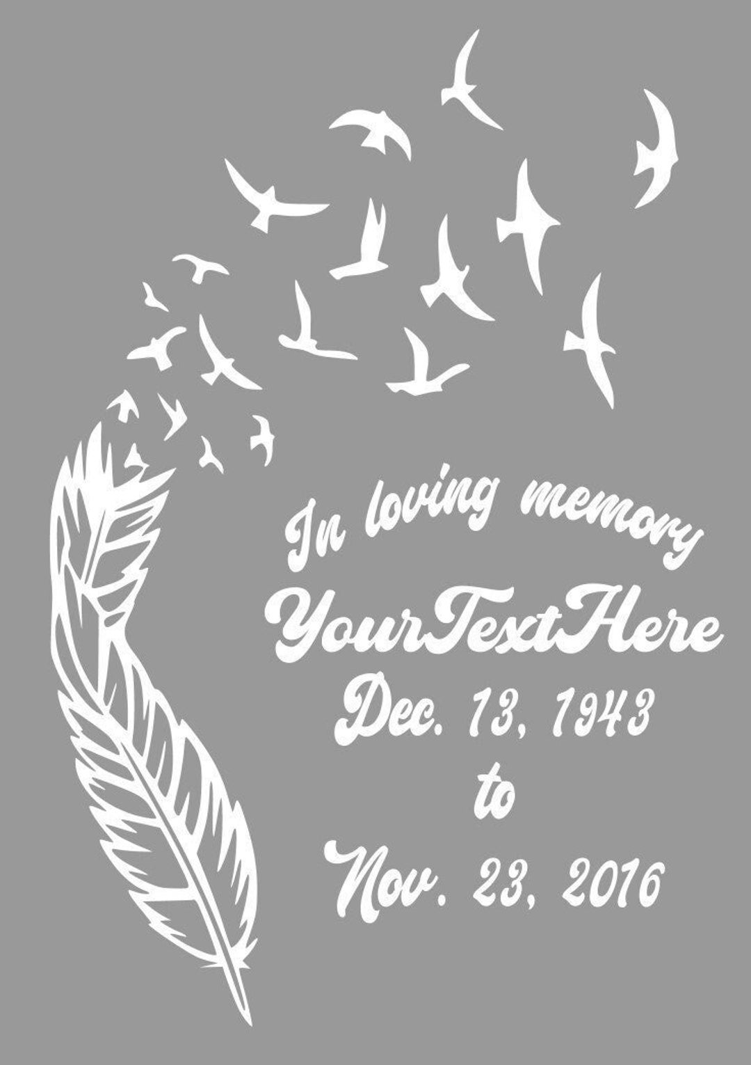 Personalized Memorial Decal Grief Sticker for Cars, Windows, Laptops ...
