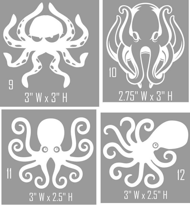 Sea Creatures Beach Animals Decal for Cars Windows Laptops - Etsy