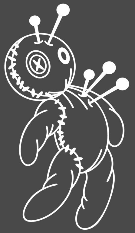 Voodoo Doll Vinyl Decal in Red White or Black for Cars - Etsy