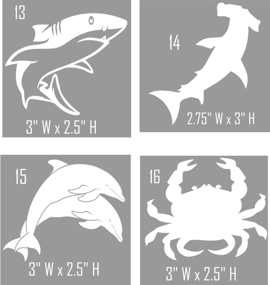 Sea Creatures Beach Animals Decal for Cars Windows Laptops - Etsy