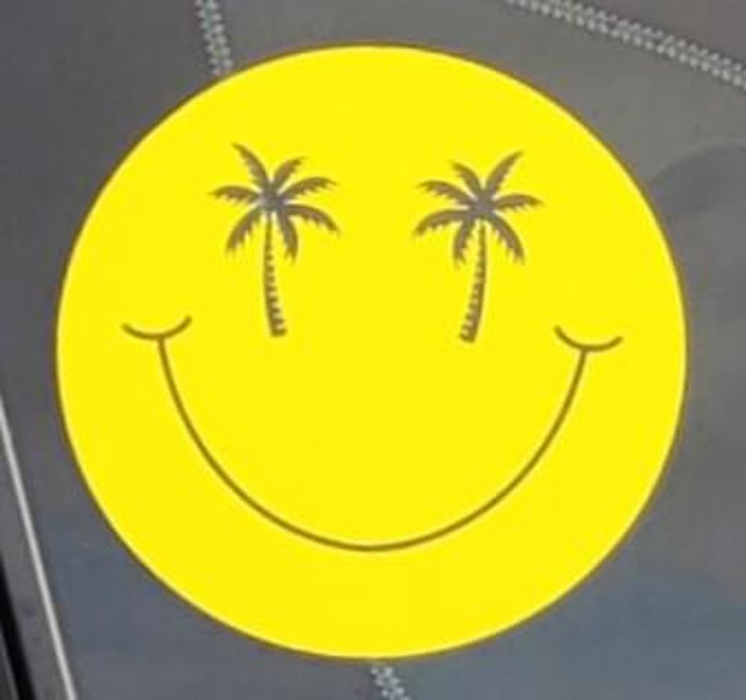 Smiley Face Decals for Cars, Windows, Laptops, Mirrors, Water Bottles ...