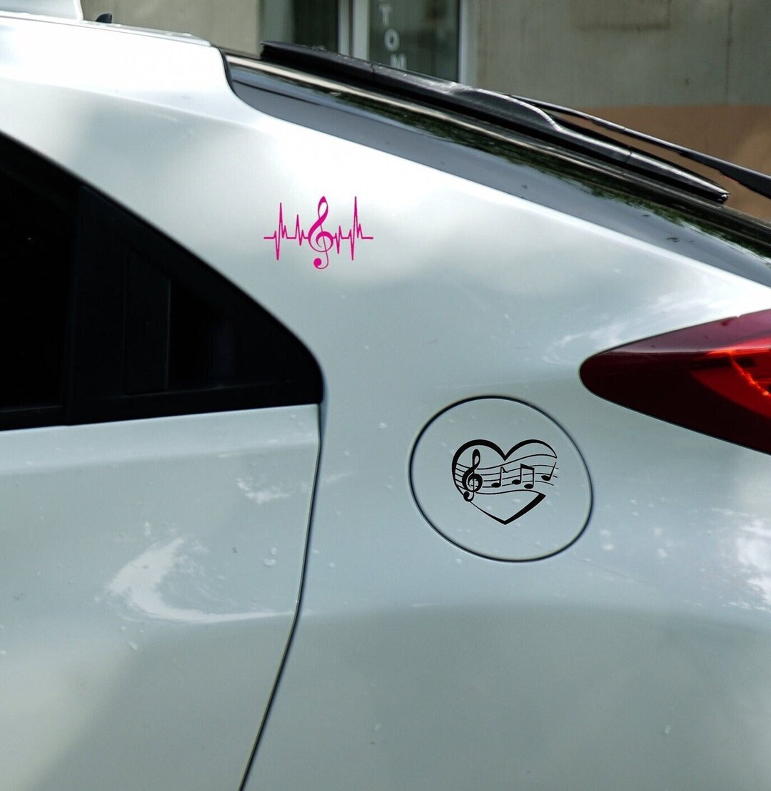 Music Note Decal Choose Color and Design for Cars, Windows, Laptops ...