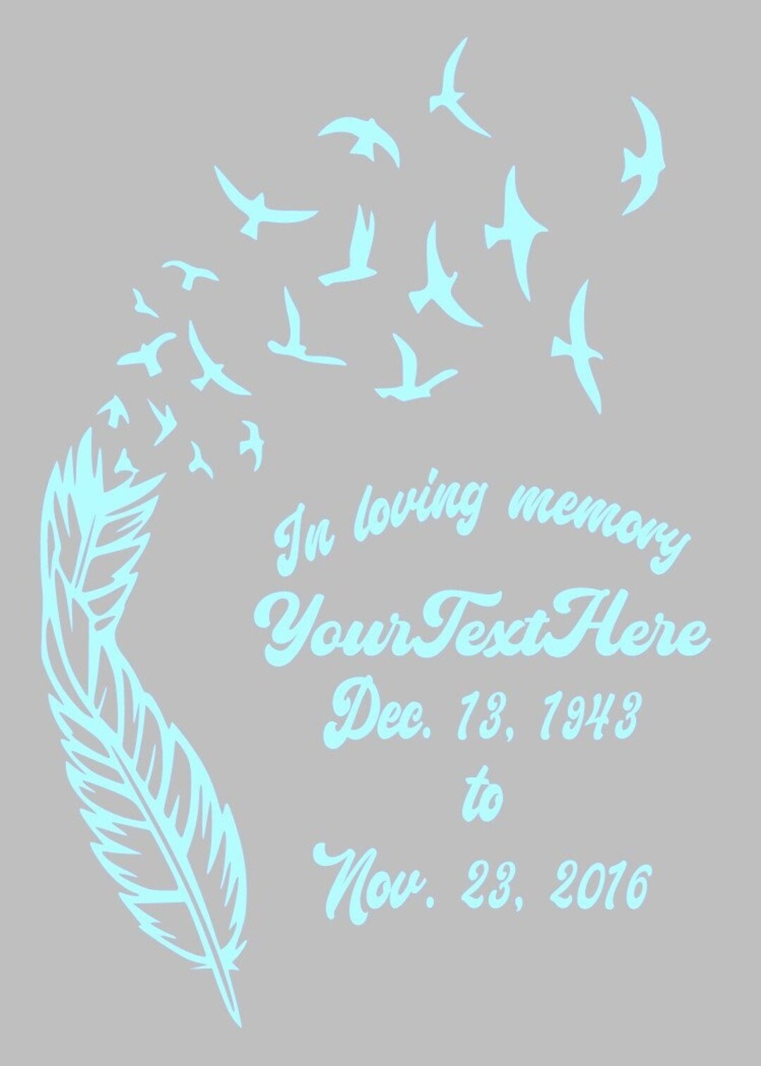 Personalized Memorial Decal Grief Sticker for Cars Windows - Etsy